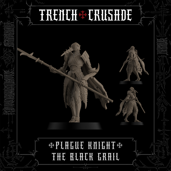 3D Printable Trench Crusade - Plague Knight - Black Grail by Factory Fortress Inc.